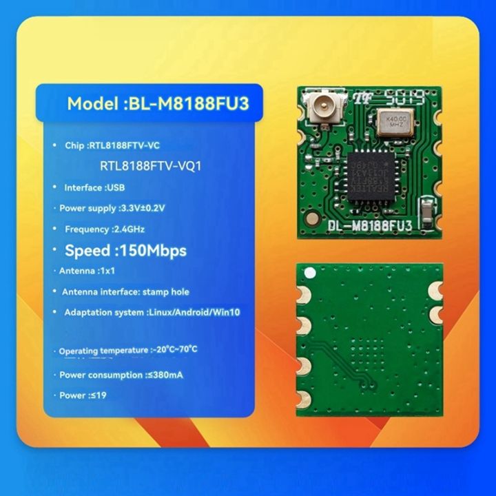 RTL8188FTV Wireless WIFI Module with Block for Linux Android USB ...