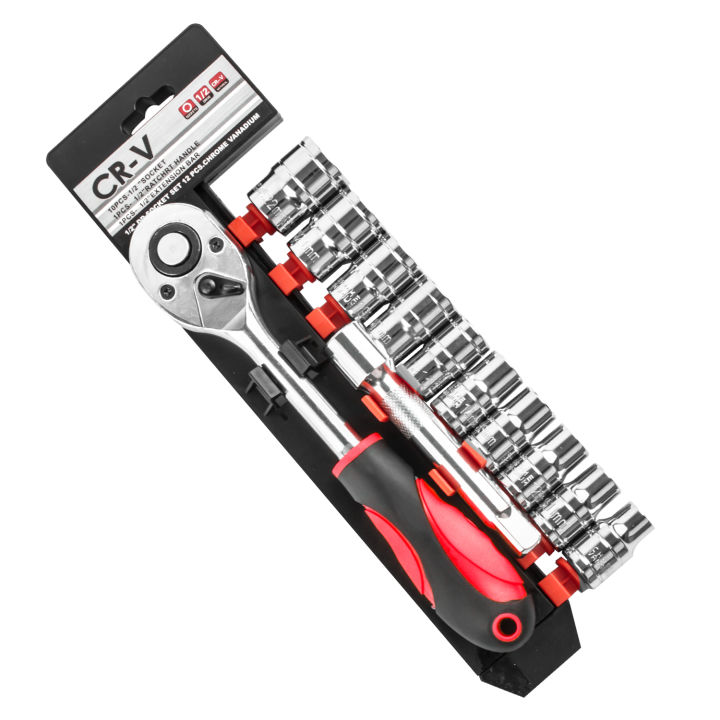 Set Kunci Socket 1/2" Sok Set 12 Pcs Kunci Sok Wrench 10-22MM Rachet ...