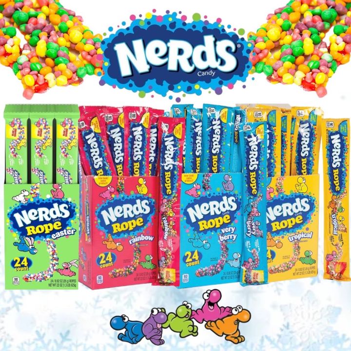 ขนม Nerds Rope Candy, Very Berry, 0.92ounce (Pack of 24) | Lazada.co.th