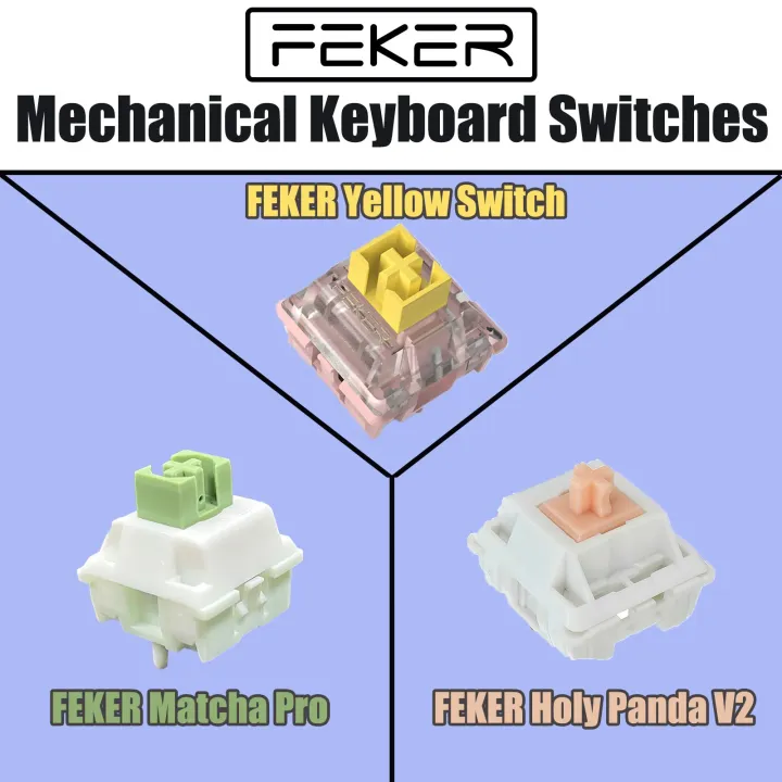 FEKER Switch Holy Panda Switches Matcha v1v2 pro ear Tactile Silent ...