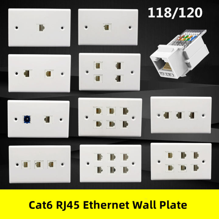 118/120 Type Gigabit Network Cable With SC Fiber Optic Panel RJ45 Cat6 Network Lan TV Connector ...