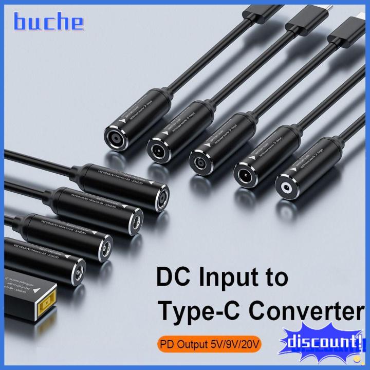 BUCHE 5v 9v 12v USB C Laptop Charger Connector PD 65W Converter DC to ...