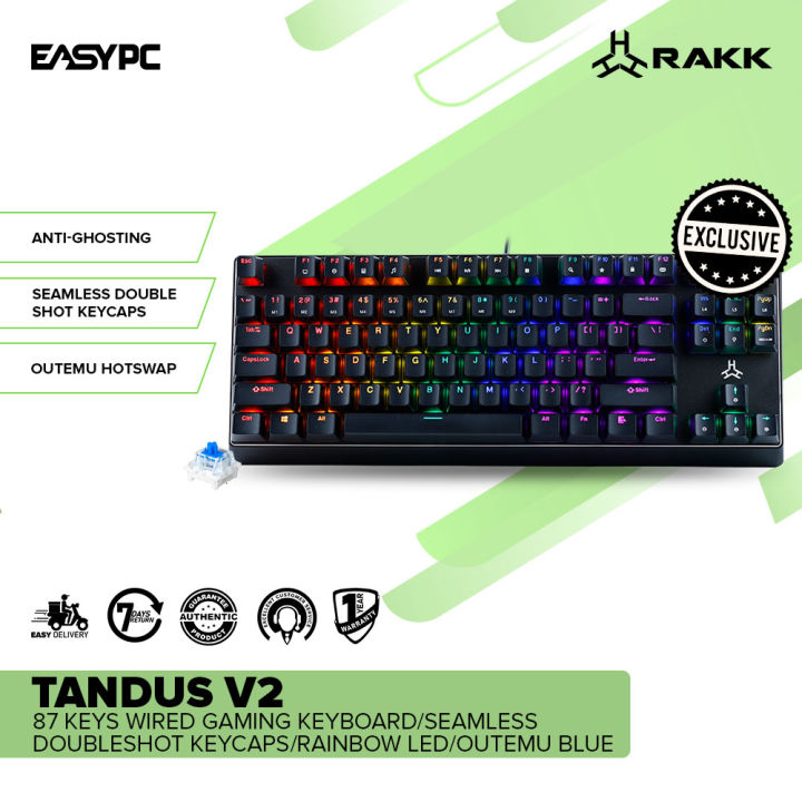 Easypc rakk barren/barren V2 87 keys multi-color Mechanical Gaming ...