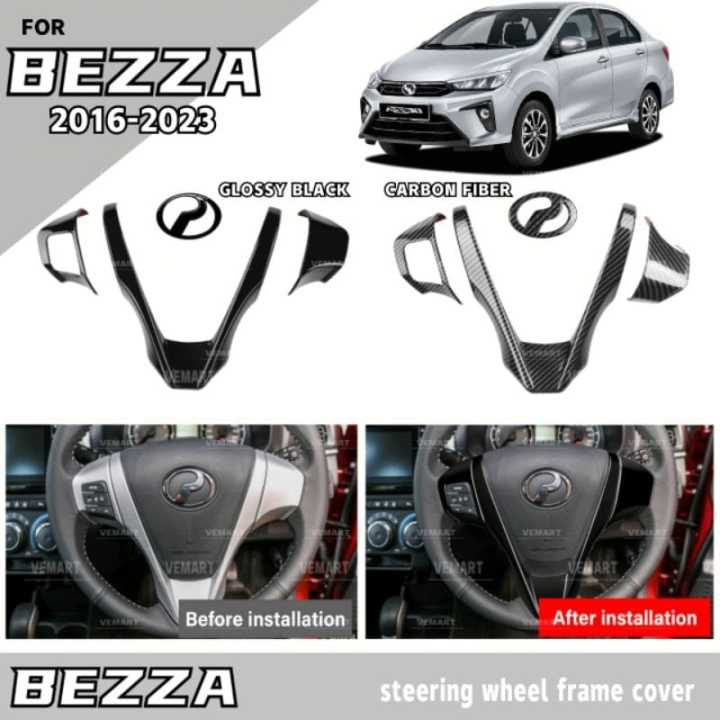 perodua bezza 2016 2017 2018 2019 2020 2021 2022 carbon fiber glossy ...
