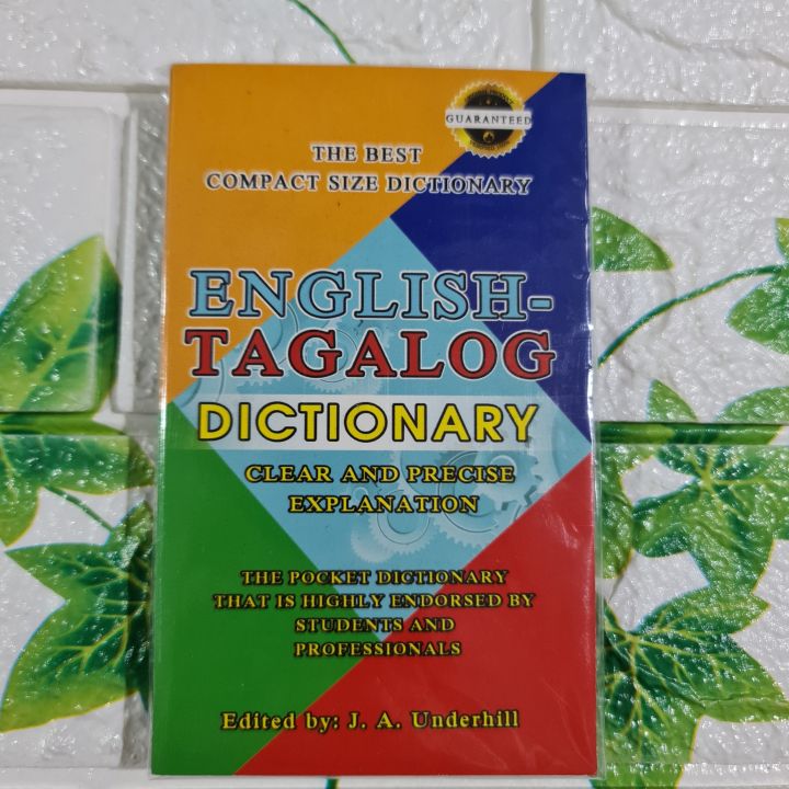 ENGLISH - TAGALOG DICTIONARY By: J.A.Underhill | Lazada PH