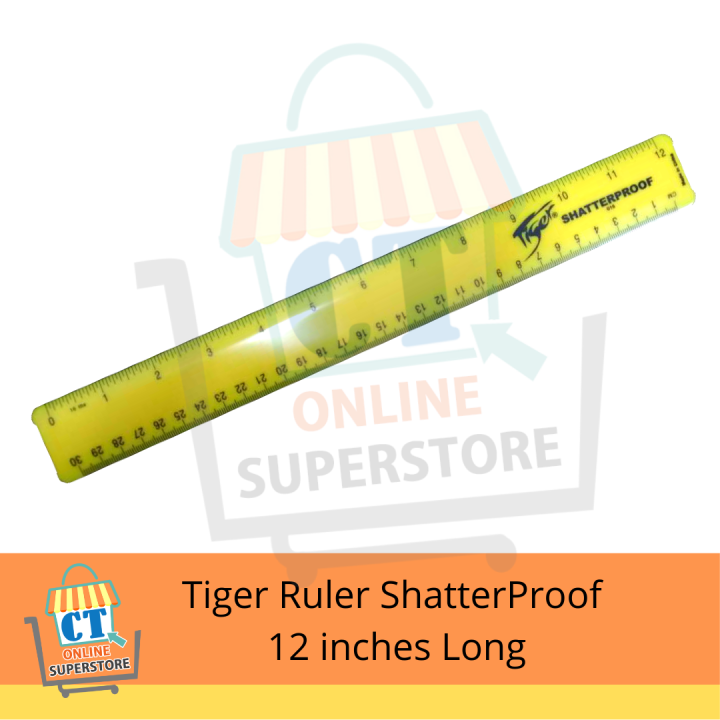 Tiger Plastic Ruler ShatterProof 12 inches | Lazada PH