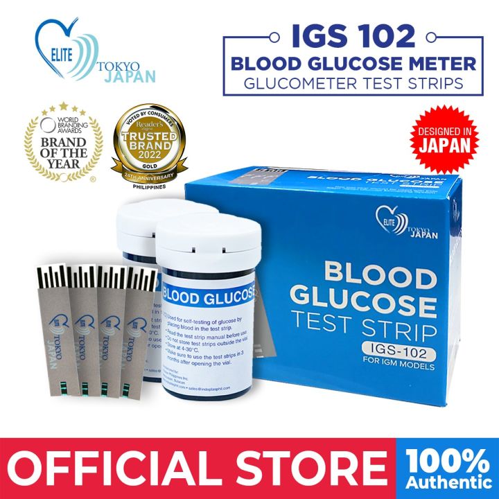 Elite IGS102 Blood Glucose Meter Glucometer Test Strips - 50 pcs (1 box ...