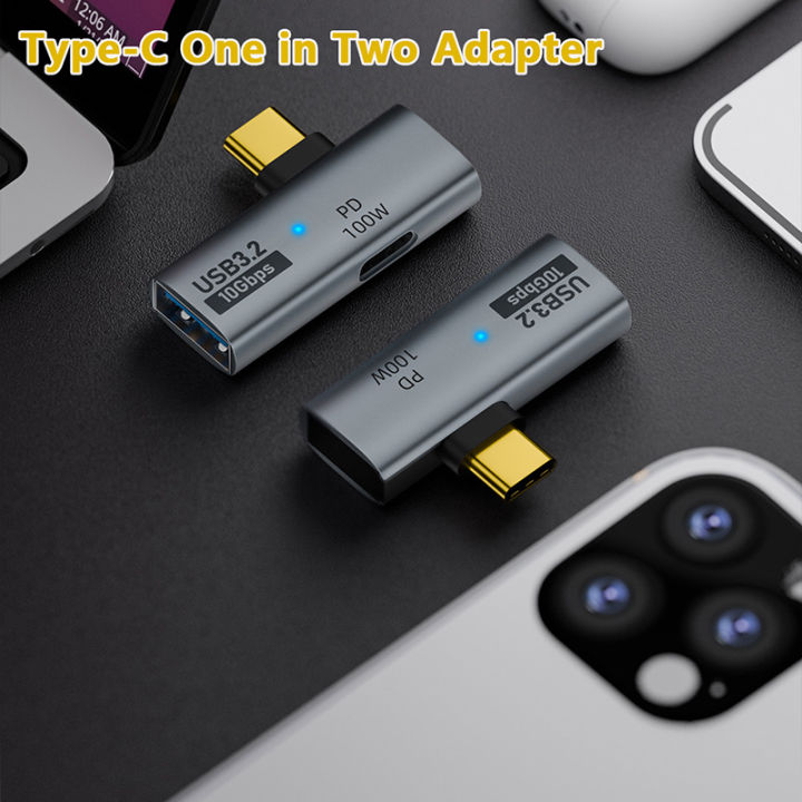 【2023 NEW】 USB Type-C 10Gbps OTG 2in1 Adapter With 100W PD Charging ...