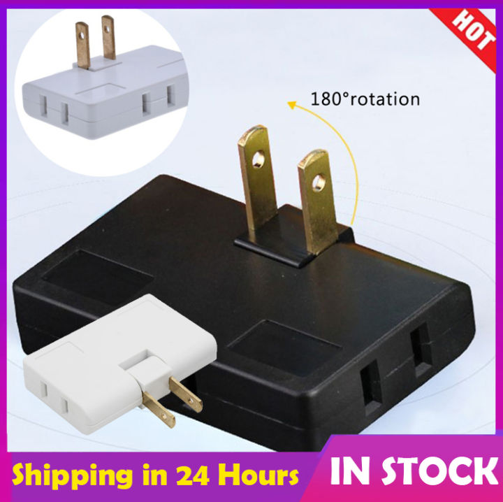 【High Quality+In Stock】US Adapter One In Three Converter 180 Degree ...