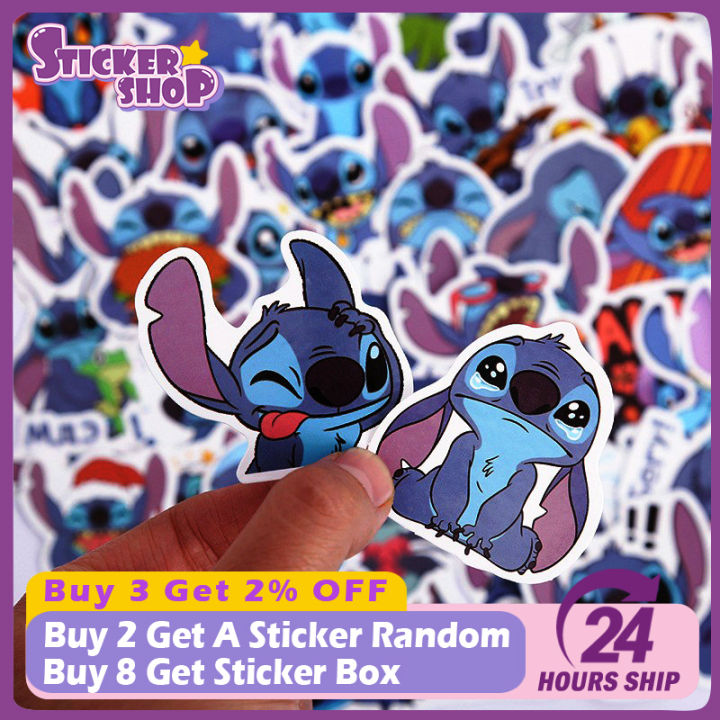 50PCS Disney Stitch Stickers Anime Graffiti DIY Phone Luggage Laptop ...