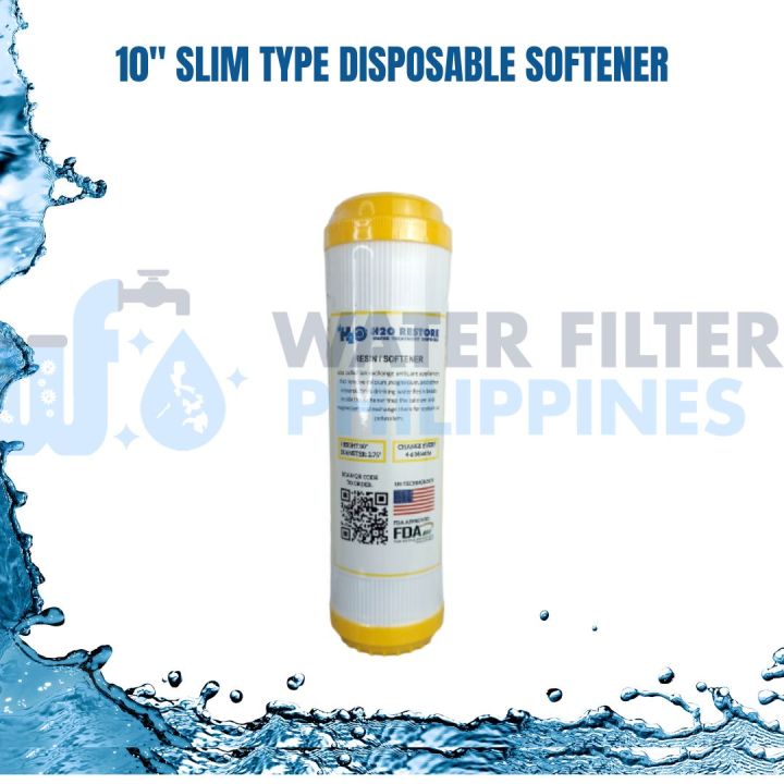 Disposable Water Softener / Resin Replacement for 10" Slim Type Water ...