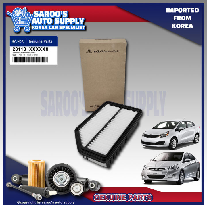 [Genuine] Air Filter / Air Cleaner For Hyundai Accent , Kia Rio ...