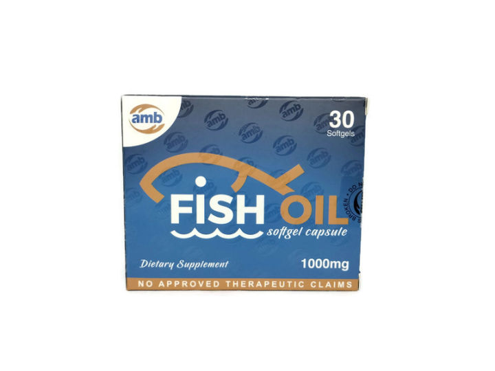 Fish Oil 1000mg AMB - 30 softgel capsule , Expiry : January 2024 ...