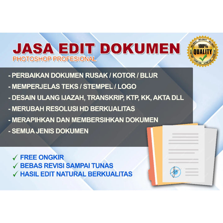 EDIT DOKUMEN / DESAIN ULANG / PERBAIKAN DOKUMEN / FOTOCOPY JADI WARNA ...
