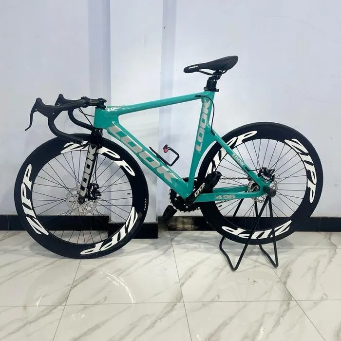 Sepeda fixie Look hijau toska+ 2 rem tangan | Lazada Indonesia