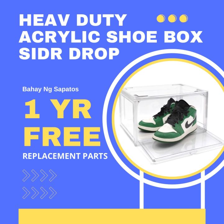 Acrylic Shoe Box SIDE DROP / Magnetic / Clear /Shoe Storage Stackable ...