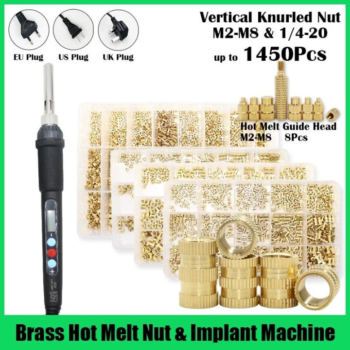Inserts TS100 Soldering Iron Tip Brass Heat Set Insert Nut Threaded Hot ...