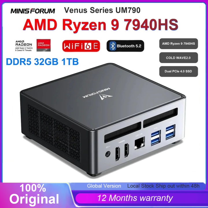 SFORUM UM790 Pro PC AMD Ryzen 9 7940HS Gaming PC Window 11 Pro DDR5 ...