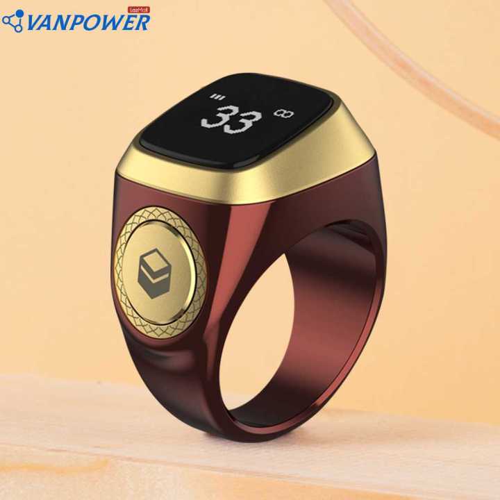20mm Ring Digital Tasbeeh 5 Prayer Time Bluetooth-compatible 5.1 ...