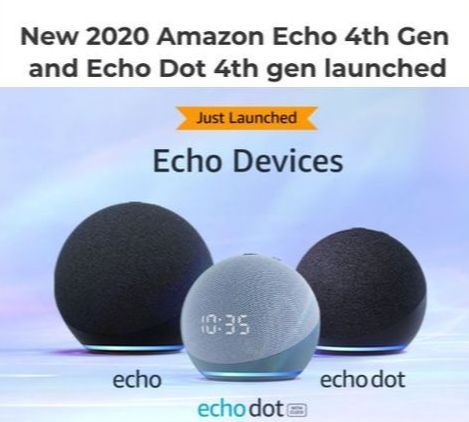All-new Echo 4th Gen/ Dot 4/ Dot 4 With Clock | Smart speaker with ...