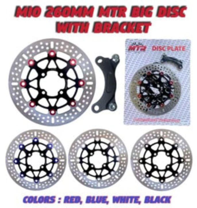 MTR Big Disc 260MM W/Bracket For Mio (Black/Blue/Red/Silver) | Lazada PH
