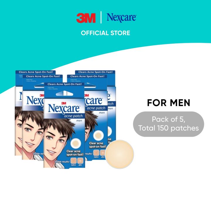 3M™ Nexcare™ Acne Patch Men, 30 pcs/pack, 15 mm, For clearing acne ...