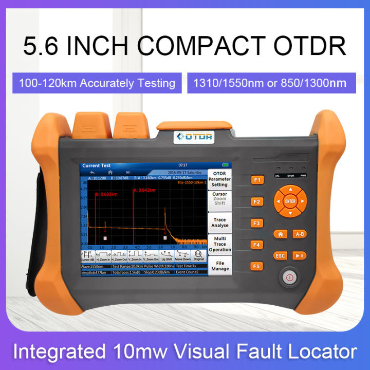 SPEEDWOLF 1310 / 1550nm 32 / 30dB OTDR 5.6 นิ้วหน้าจอ 120 กิโลเมตร FTTH ...