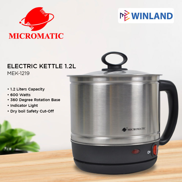 MICROMATIC Original Multi-Purpose Multicooker Electric Kettle 1.2L ...