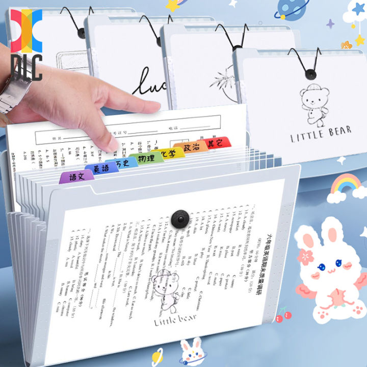 Transparent A4 File Folder File Pockets 5/8/12 Multi-layer Expansion ...