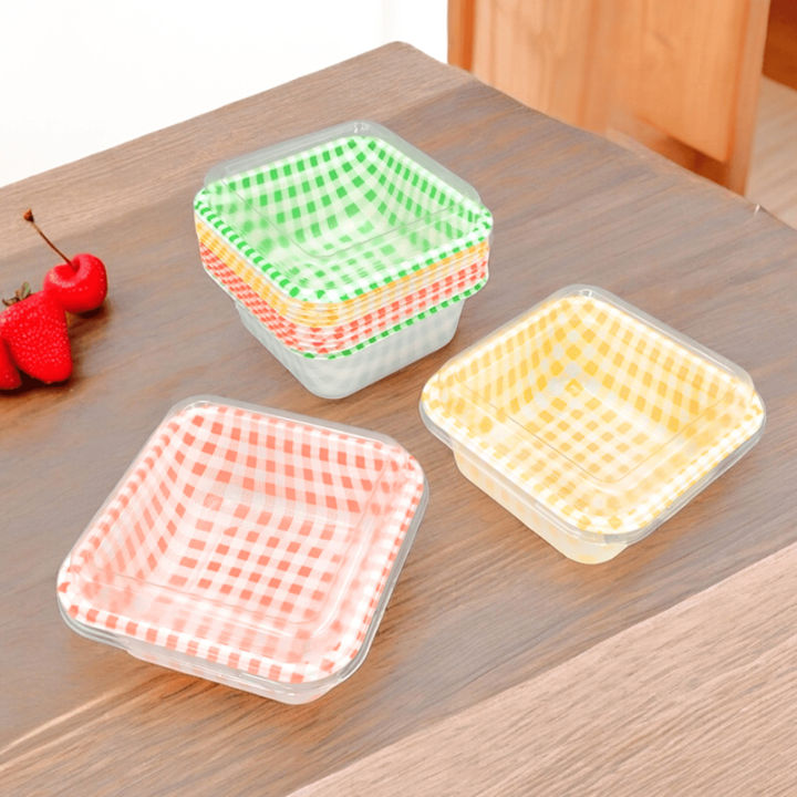 10pcs Retro Checkered Mousse Cake Box/Korean Bento Pastry Dessert ...