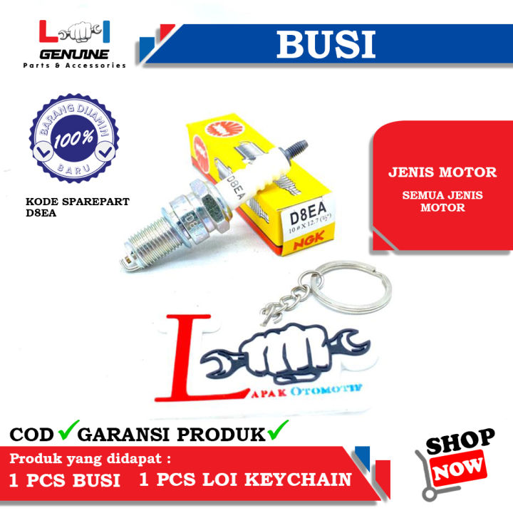 -LOI- BUSI NGK D8EA ORIGINAL GLPRO, SCORPIO Z, MEGA PRO, TIGER, CB 100 | Lazada Indonesia