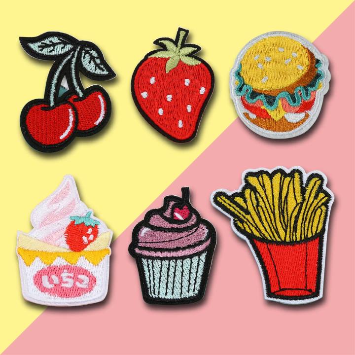Food Theme Embroidery clothes patch stickers Iron patches clothes patch ...