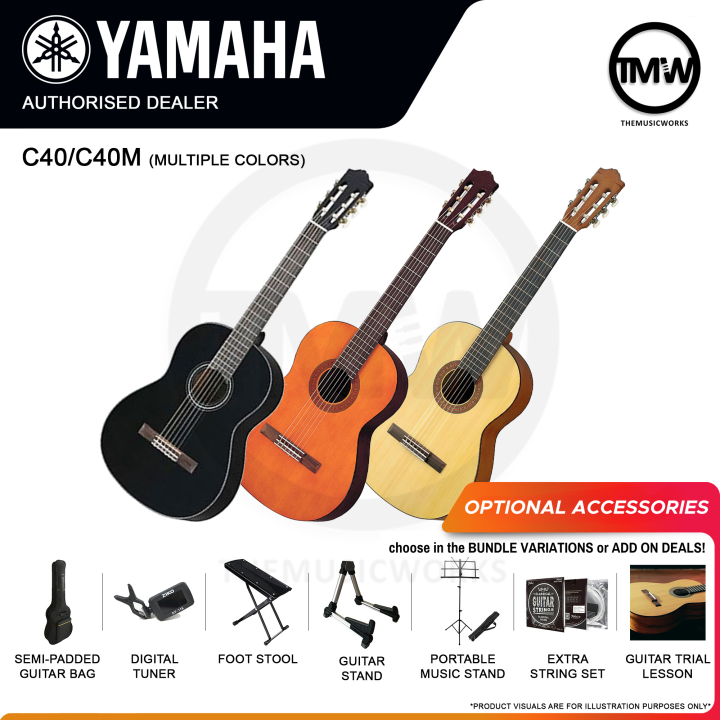Yamaha C40 C40M Classical Guitar Full Size 39 inch Nylon Strings Beginner Series [LIMITED STOCK ...