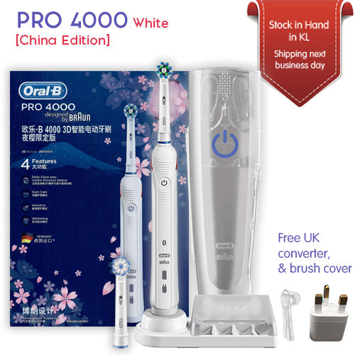 Oral-B Pro 4000 3D CrossAction Electric Rechargeable Toothbrush [China Edition] | Lazada