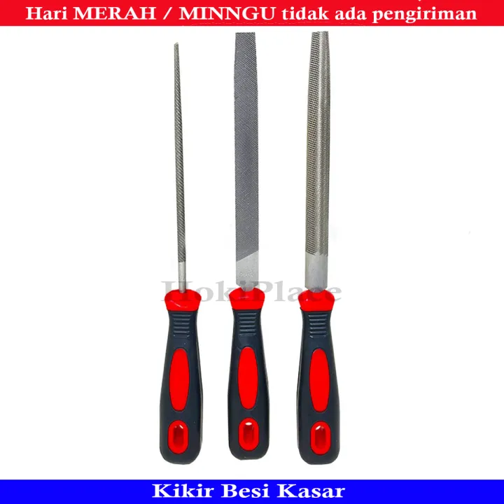 kikir besi kasar ORANGE Bulat Kikir gergaji Gepeng Kikir asah 1/2 bulat ...