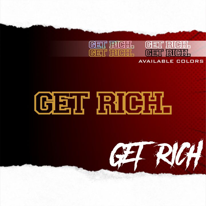 GET RICH decal cutout sticker for car/motorcycle and helmet | Lazada PH