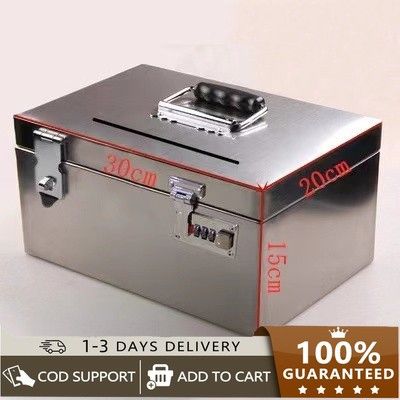 [Ready Stock]Stainless Steel Lockable Deposit Jar Certificate Storage ...