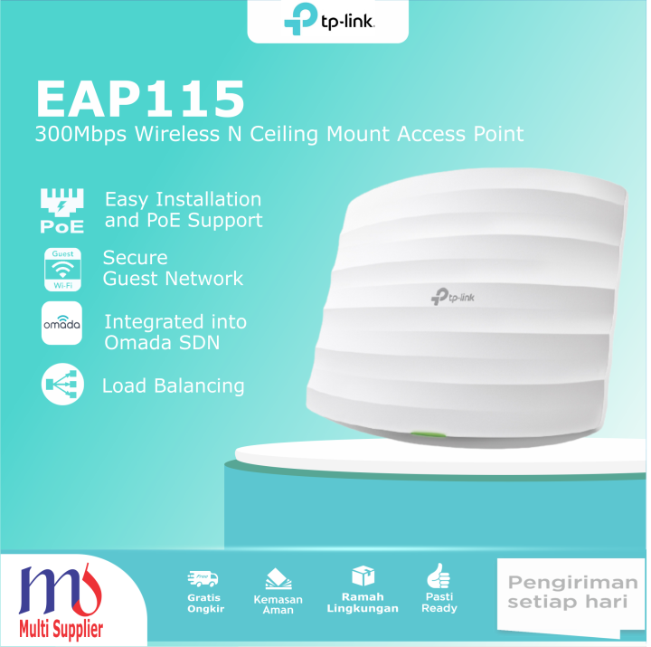 TP-Link EAP115 300Mbps Wireless N Ceiling Mount Access Point EAP 115 ...