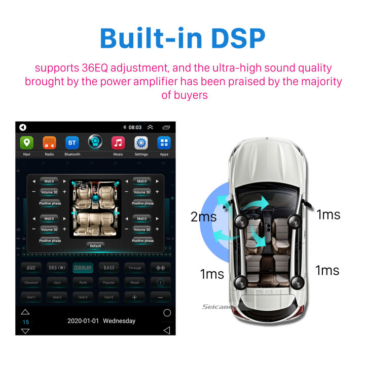Seicane - 9inch 2.5D QLED touchscreen Android 13.0 Head Unit Radio ...