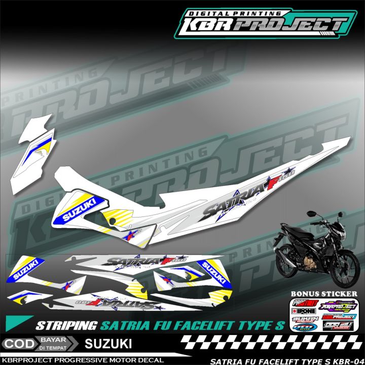 SATRIA FU FACELIFT TYPE S STIKER STRIPING PREMIUM MOTOR PREMIUM KEREN ...