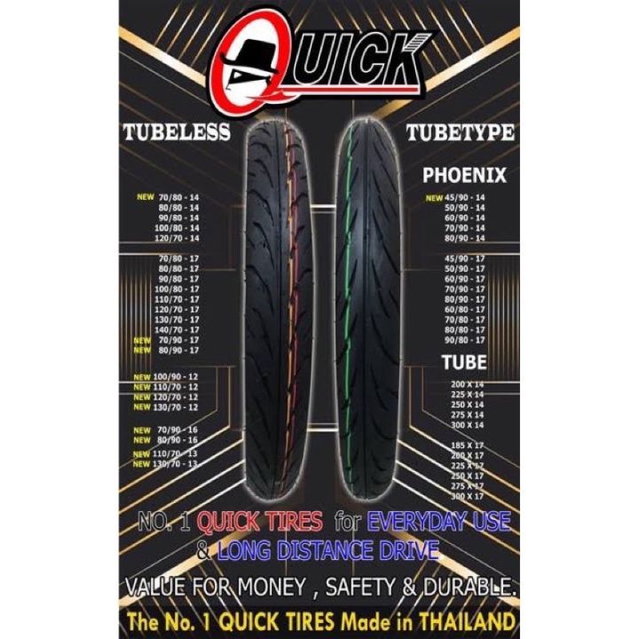 QUICK TIRES STOCK SIZE NMAX FREE PITO | Lazada PH