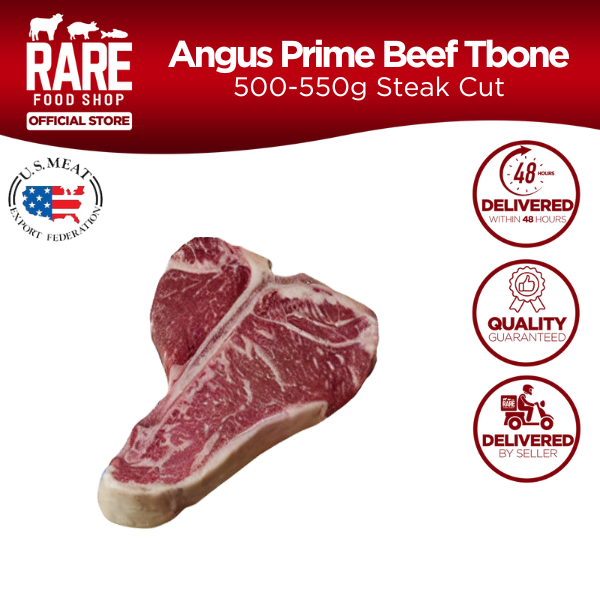 Rare Food Shop Angus Prime Beef Tbone 500-550g Steak Cut | Lazada PH