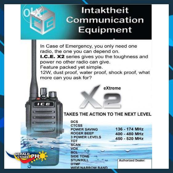 ICE X2 VHF Powerful 12 Watts Water Proof Shock Proof Dust Proof ...