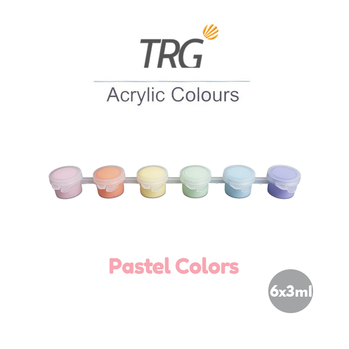 TRG Acrylic Colour Pastel Set 6 Warna - Cat Akrilik Canvas Paint ...