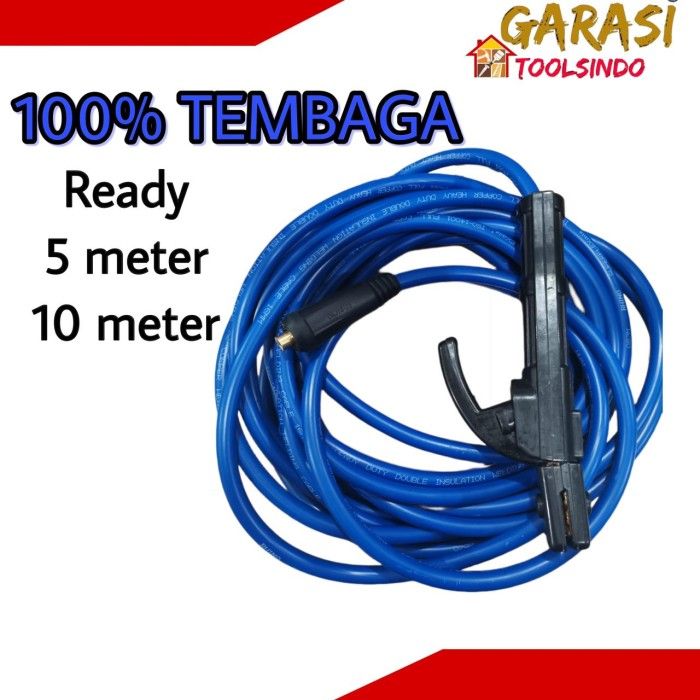RHINO Kabel las set 10 meter full tembaga 16 mm welding cable stang ...