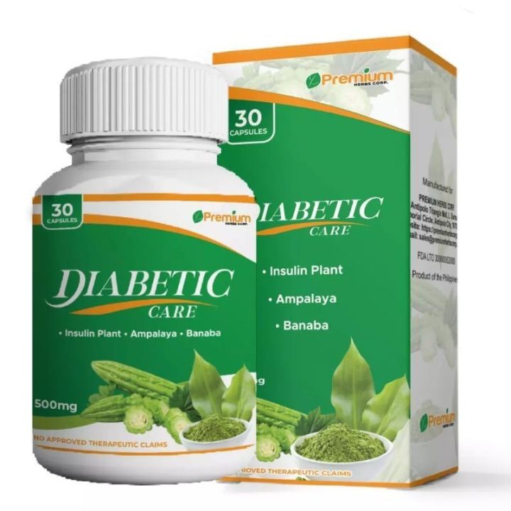 Diabetic Care Supplement (30 Capsules) Infused with Insulin Plant ...