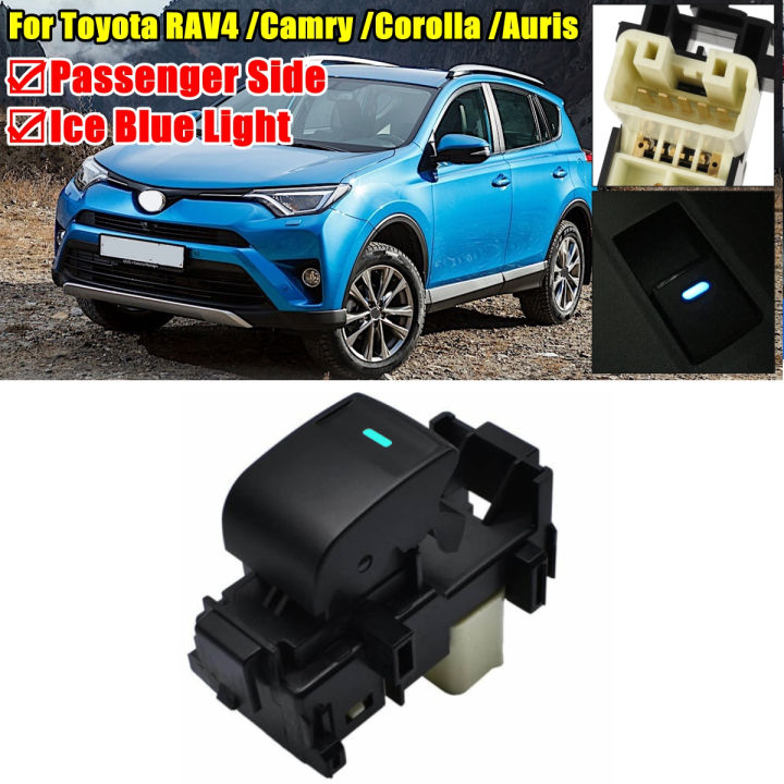 Adjustment Control Button Left Rudder LED Ice Blue Car Window Small ...