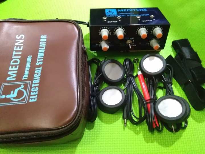 (BLK ALUMINOM) MEDITENS BlackBox TENS FES ES (3 Function - 4 output ...