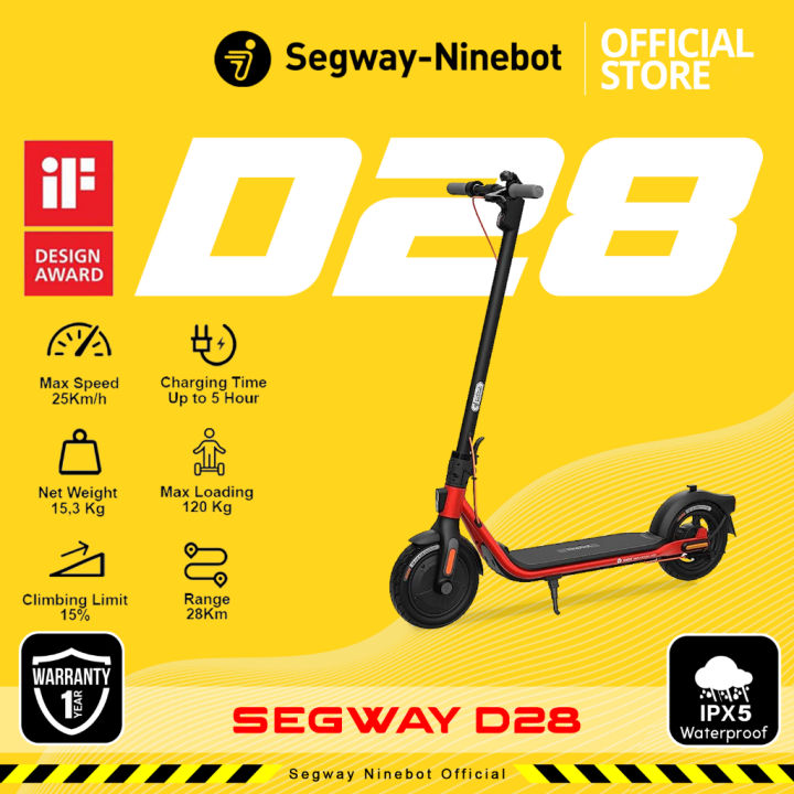 Segway Ninebot KickScooter D28 / Skuter Listrik Lipat | Lazada Indonesia