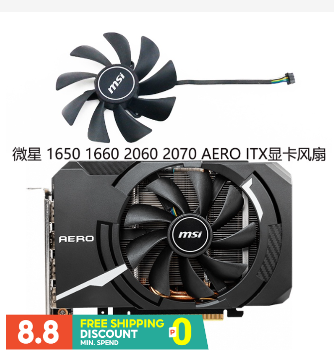 MSI GTX 1660 RTX 2060 2070 AERO ITX Graphics Card Fan HA10015H12SB-Z ...